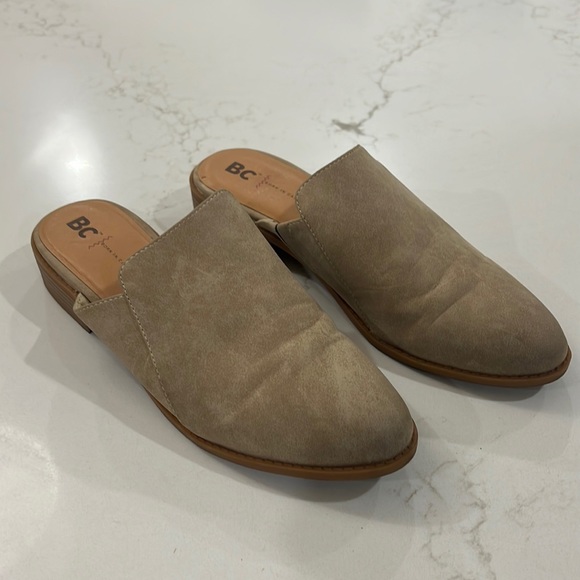 BC Footwear | Shoes | Bc Vegan Leather Mule Loafer Size 75 Tan | Poshmark